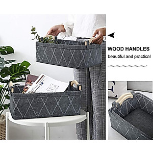 Dog Toy Basket Decorative Collapsible Storage Bins Small Cubes for Closet Shelves Organizers for Towels Books Magazines Album Grey Baskets