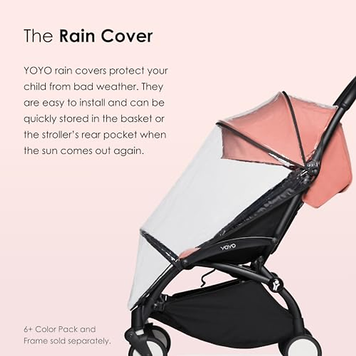 BABYZEN YOYO Rain Cover for 6+ Color Pack - Protect Baby from Bad Weather - Easy to Install & Store - Includes Storage Bag