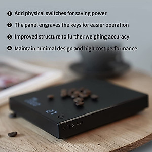 TIMEMORE Coffee Scale Basic+Scale Coffee Scale with Timer,2000 Grams, Black…