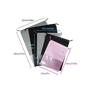 Muuyu 24PCS Shoes Storage Bag Pouch Portable Travel Organizer Drawstring Bag Cover Clothes Storage Bag with Drawstring for multiple sizes