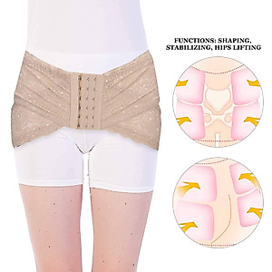 Pelvic Support Belt, Soft Hip Brace, Adjustable Elastic Hip Pain Relief for Postpartum Repair(M)