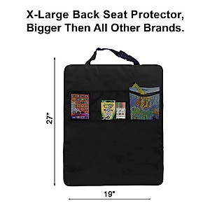 Lebogner Baby Car Mirror & Kick Mat Auto Seat Back Protectors + 3 Organizer Pockets