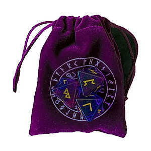 QYIYA 3 Pcs 8-Sided Rune Dice Resin Assorted Polyhedral Dice Set Divination Game Toys
