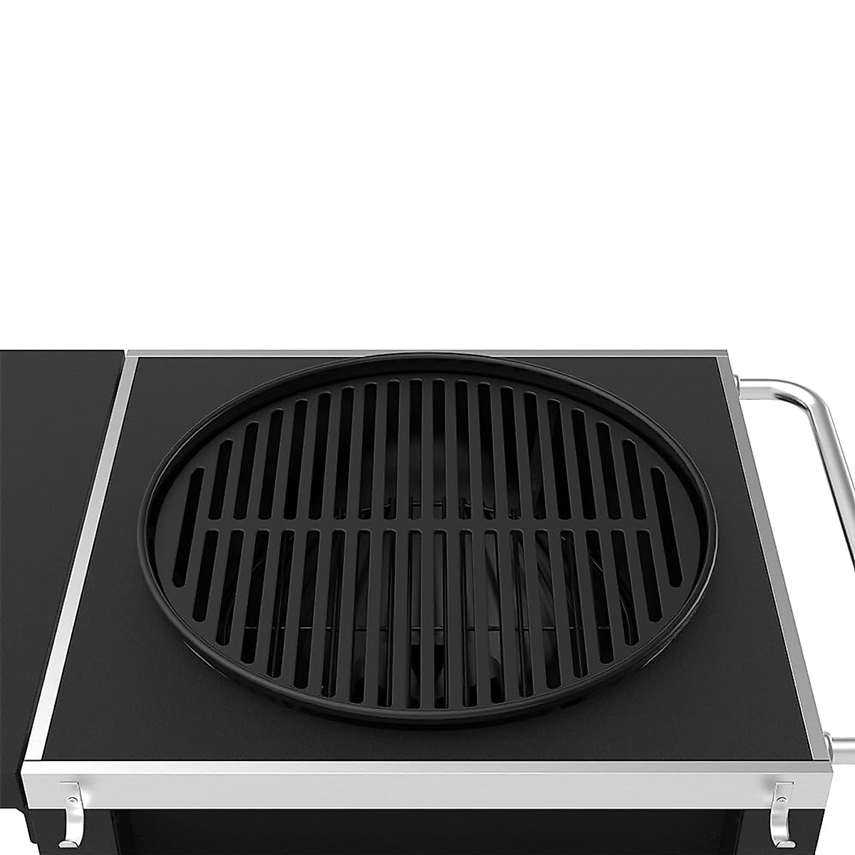 Nexgrill 22" Charcoal Grill with Table Cart and Side Table, 358 SQ In Grate, Adjustable Air Vents, Integrated Temperature Gauge, Mobile Cart Barbecue Grill for Camping, Picnics, and More - 810-0026HC