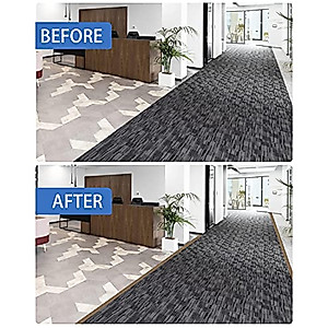 Floor Transition Strip Carpet & Flooring Flat Divider Edging Trim Strip Transition Threshold 6.65Ft PVC Adhesive-Suitable for Threshold Transitions Height Less Than 5 mm(2m Brown)