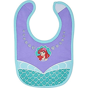 Disney Princess Ariel Cinderella Princess Belle Princess Aurora Snow White 5 Pack Bibs One Size