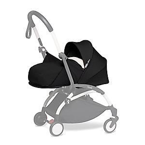 BABYZEN YOYO 0+ Newborn Pack, Black - Includes Mattress, Canopy, Head Support & Foot Cover - Requires YOYO2 Frame (Sold Separately)