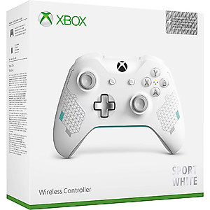 Microsoft Xbox Wireless Controller Sport White Special Edition - Wireless - Bluetooth - Xbox One - PC - Diamond rubberized grips - White/Mint