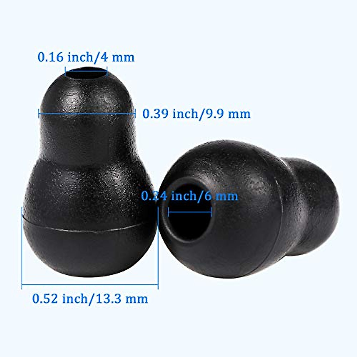 2 Sets Stethoscope Replacement Parts Adult and Pediatric Replacement Diaphragm and Silicone Stethoscope Ear Tips Accessories for Stethoscope (Black)