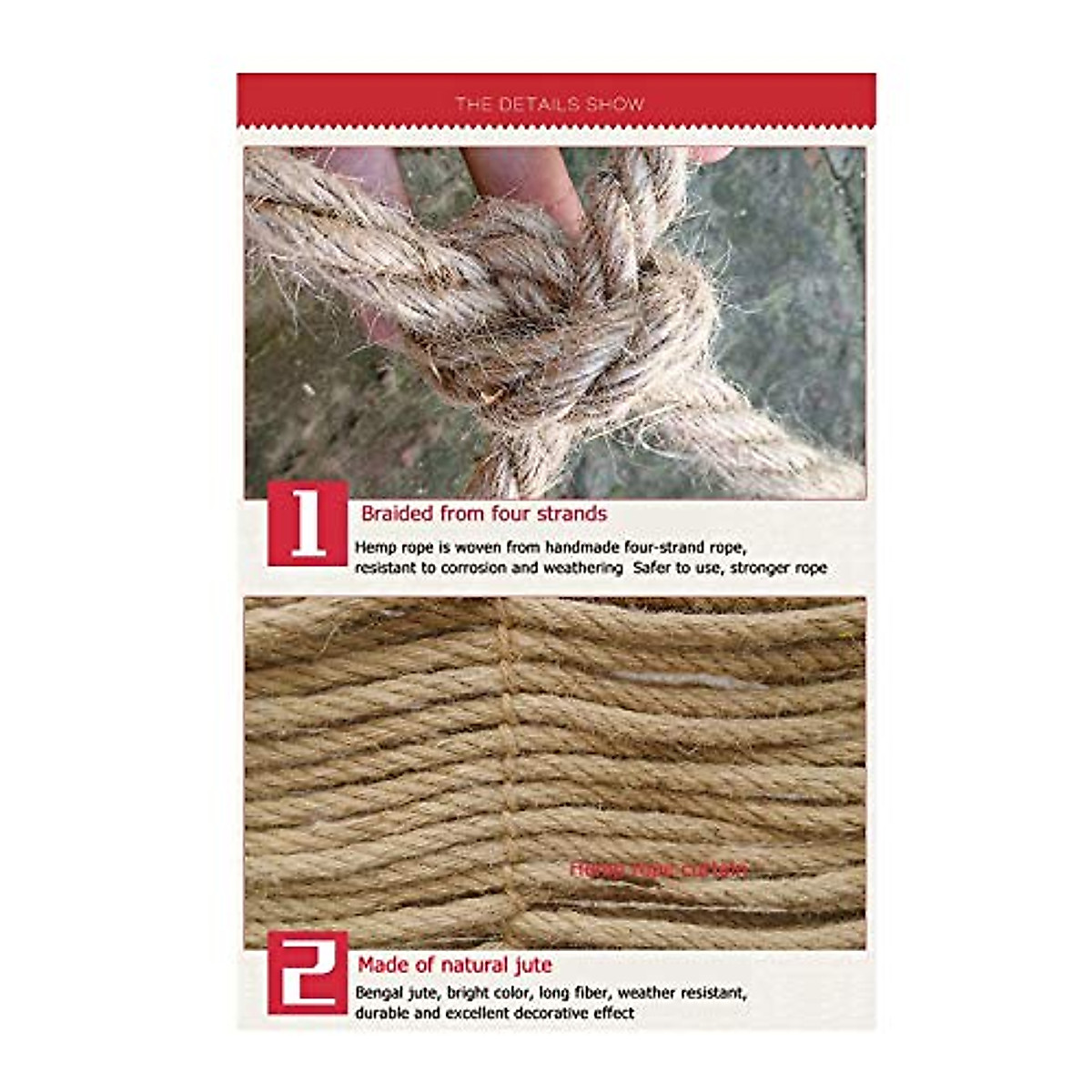 MAGFYLY Banister Guard net Hemp Rope Net, Children's Stairs Anti-Fall Safety Net, Restaurant Bar Partition Net, Photo Wall Decoration Net, Balcony Obstacle Scenic Fence Protection Net 1x9m