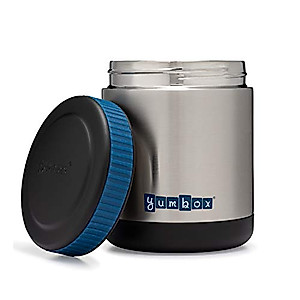 Yumbox Zuppa - Wide Mouth Thermos Food Jar 14 oz. (1.75 cups) with a removable utensil band - Triple Insulated Stainless Steel - Stays Hot 6 Hours or Cold for 12 Hours - Leak Proof (Midnight Black)