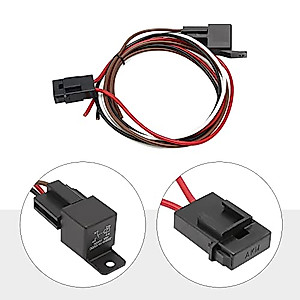 Aynaxcol Dual Electric Cooling Fan Wire Harness Kit Electric Fan Relay Kit Radiator 185 On 165 Off Thermostat 50 AMP Relay New