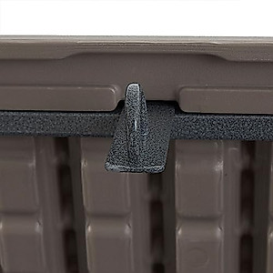Plastic Development Group 130 Gallon Multipurpose Outdoor Backyard Patio Storage Deck Box Container with Soft Close Lid, Gray