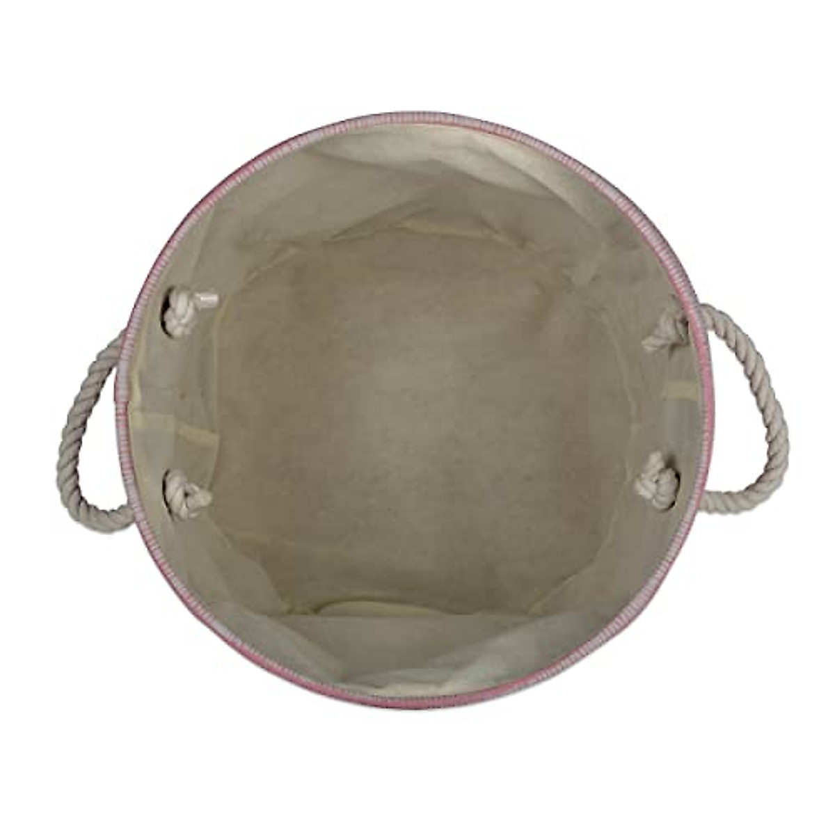 DII Polyester Container with Handles, Keeping Score Storage Bin, Medium Round, Pink Sorbet