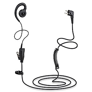 HWAYO Walkie Talkie Swivel Earpiece with Microphone and PTT for Motorola Two Way Radio - Motorola Swivel Earpiece Compatible with Walkie Talkies CLS1410, CLS1100, HKLN4604A (4 Pack)