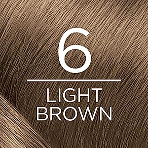 L'Oreal Paris Excellence Creme Permanent Hair Color, 6 Light Brown, 100 percent Gray Coverage Hair Dye, Pack of 2