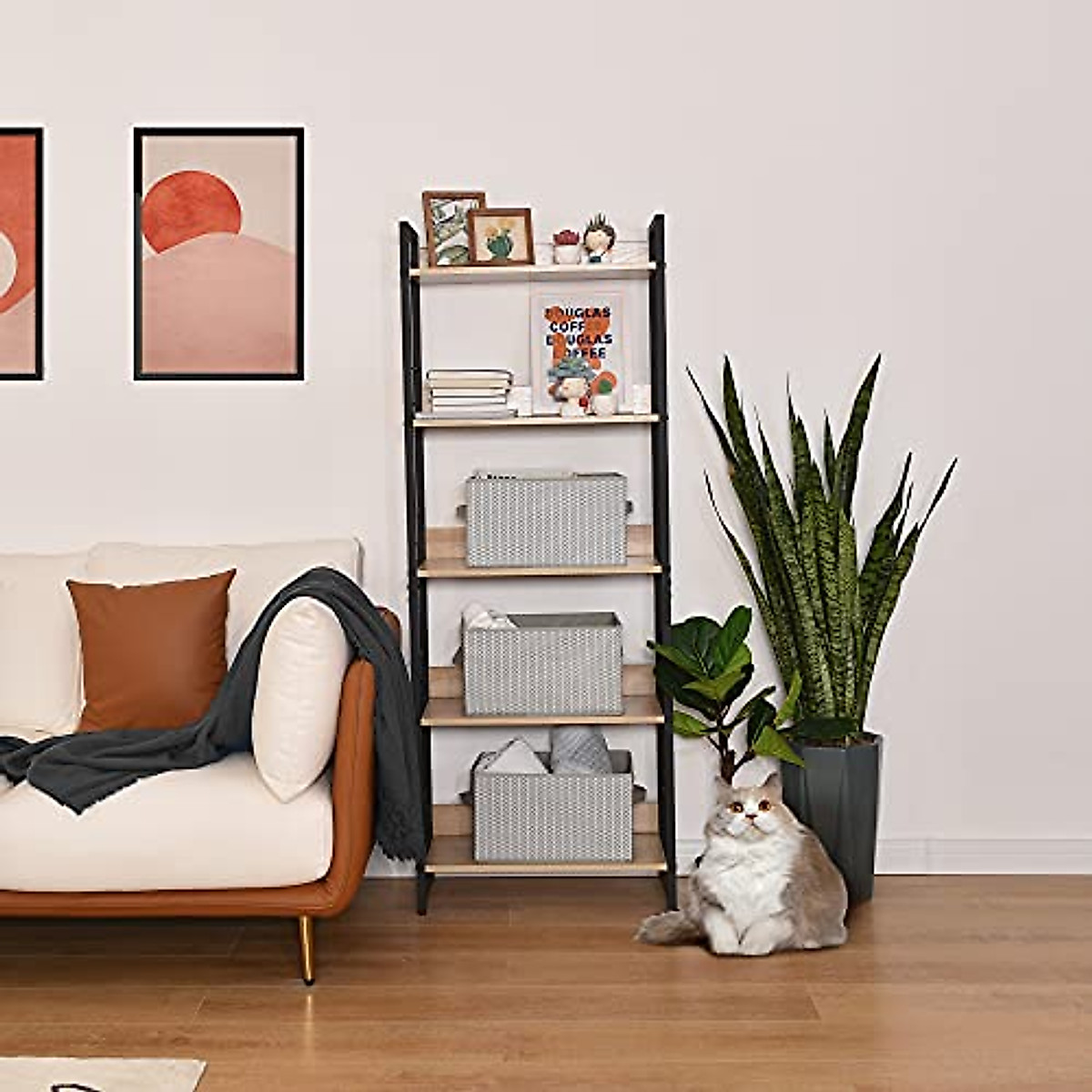GRANNY SAYS Bundle of 2-Pack Hanging Shelves for Closet & 3-Pack Wardrobe Storage Bins