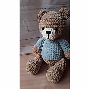 Troyarn Velvet Chenille Baby Blanket Yarn Amigurumi Yarn for Crocheting and Knitting Super Bulky 100 gr (132 yds) (10132 - Dark Green)