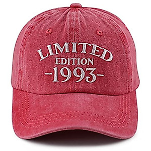 30th Birthday Decorations for Women Men, Vintage Limited Edition 1993 Party Hat, Adjustable Cotton Embroidered Dirty 30 Years Old Baseball Cap, Funny Birthday Gifts for Her Him Husband Wife Friend