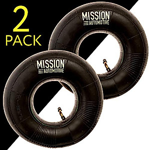 Premium Replacement Tire Inner Tubes - 2 Pack - 4.10/3.50-4"- Great for Hand Truck Dollies, Wheelbarrows, Lawn Mowers, and Trailers - Utility Tools - Mission Automotive