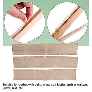 Non Slip Hanger Grips, 200PCS Self Adhesive Silicone Clothes Hanger Strips Clear with Fins for Clothing Hanger, 0.24 x 2.76in