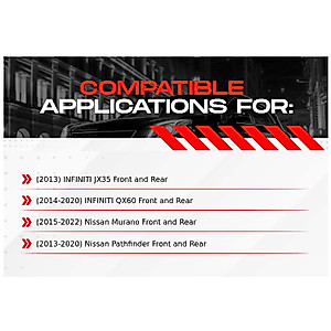 R1 Concepts Front Rear Brakes and Rotors Kit |Front Rear Brake Pads| Brake Rotors and Pads| Ceramic Brake Pads and Rotors |Hardware Kit|fits 2013-2021 Infiniti JX35, QX60, Nissan Murano, Pathfinder