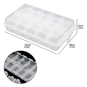 OriGlam Premium 20 Compartments Tackle Boxes, Tackle Utility Boxes, Plastic Box Storage Organizer Box Adjustable, Fishing Tackle Storage Box Organizer