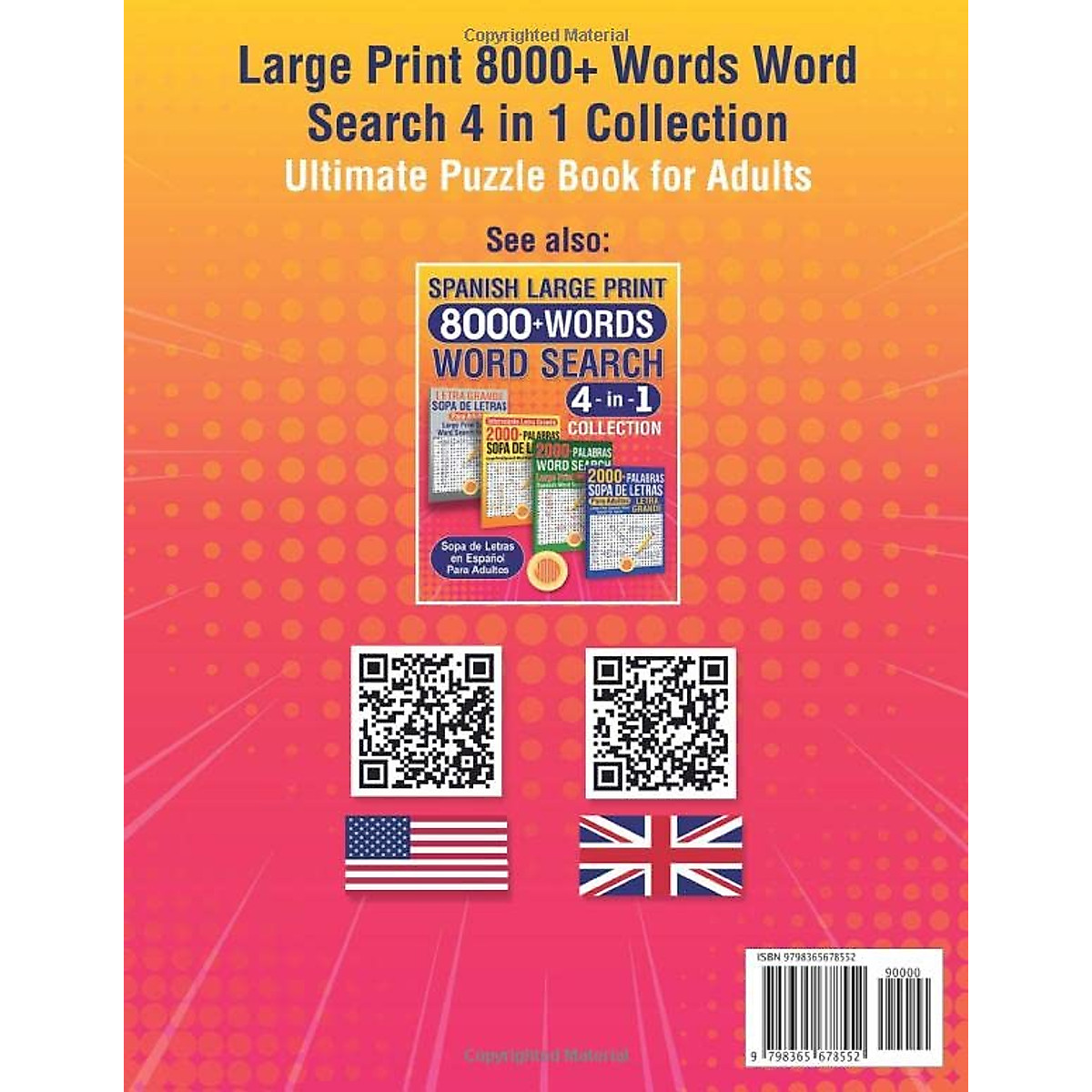 Large Print 8000+ Words Word Search 4 in 1 Collection: Ultimate Puzzle Book for Adults
