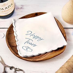 Mother Of The Bride Gifts Something Blue For Bride On Wedding Day Handkerchief I Happy Tears