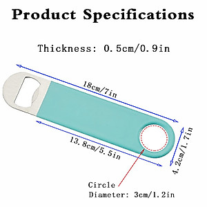 3Pcs Bottle Opener, Flat Bottle Opener, Heavy Duty Stainless Steel Flat Bottle Openers, Beer Bottle Opener 7 Inches