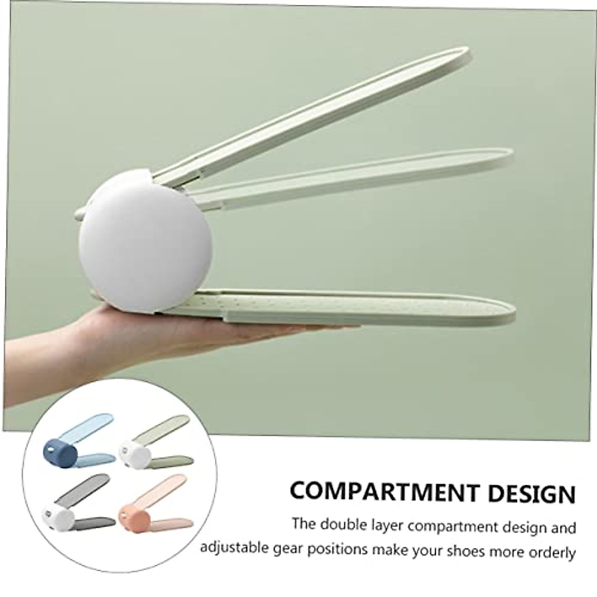 HONMEET 4pcs Shoe Rack Shoe Organizer Rack Stackable Shoe Storage Shoe Slots for Shelf Shoe Stacker Slots Stackable Shoe Slots Pp Shoes Slots Rack Shoes Stand Shoes Organize Double Layer