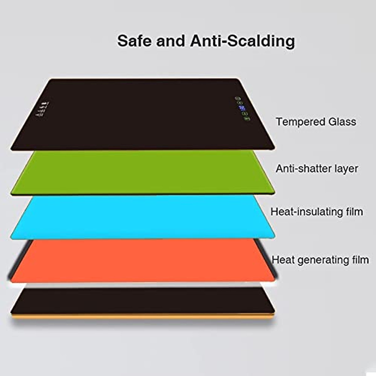 Buffet Warming Tray Hot Plate, Party Chafing Dish, Electric Food Warmer for Kitchen, Dining Room, Restaurant, with Adjustable Temperature Control