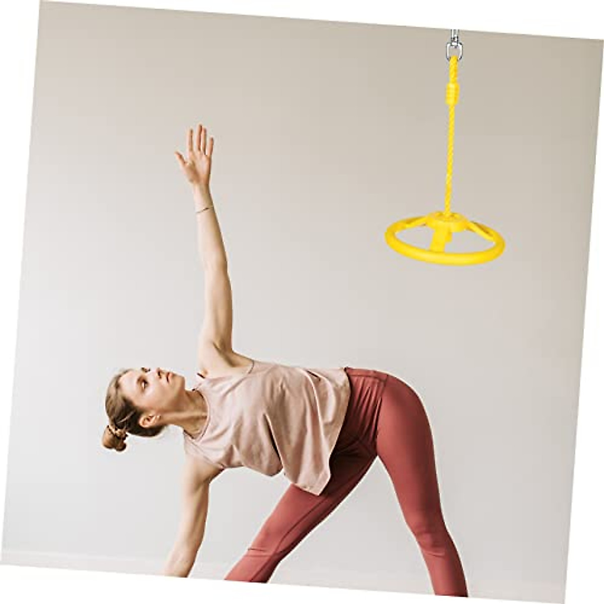 FELTECHELECTR Ninja Wheel Swing for Toddler Fitness Accessories Swing Accessories Heavy Swing Sets for Backyard Steering Wheel Swing Kids Exercise Equipment Exercise Swing Ring Swing Gym Ring