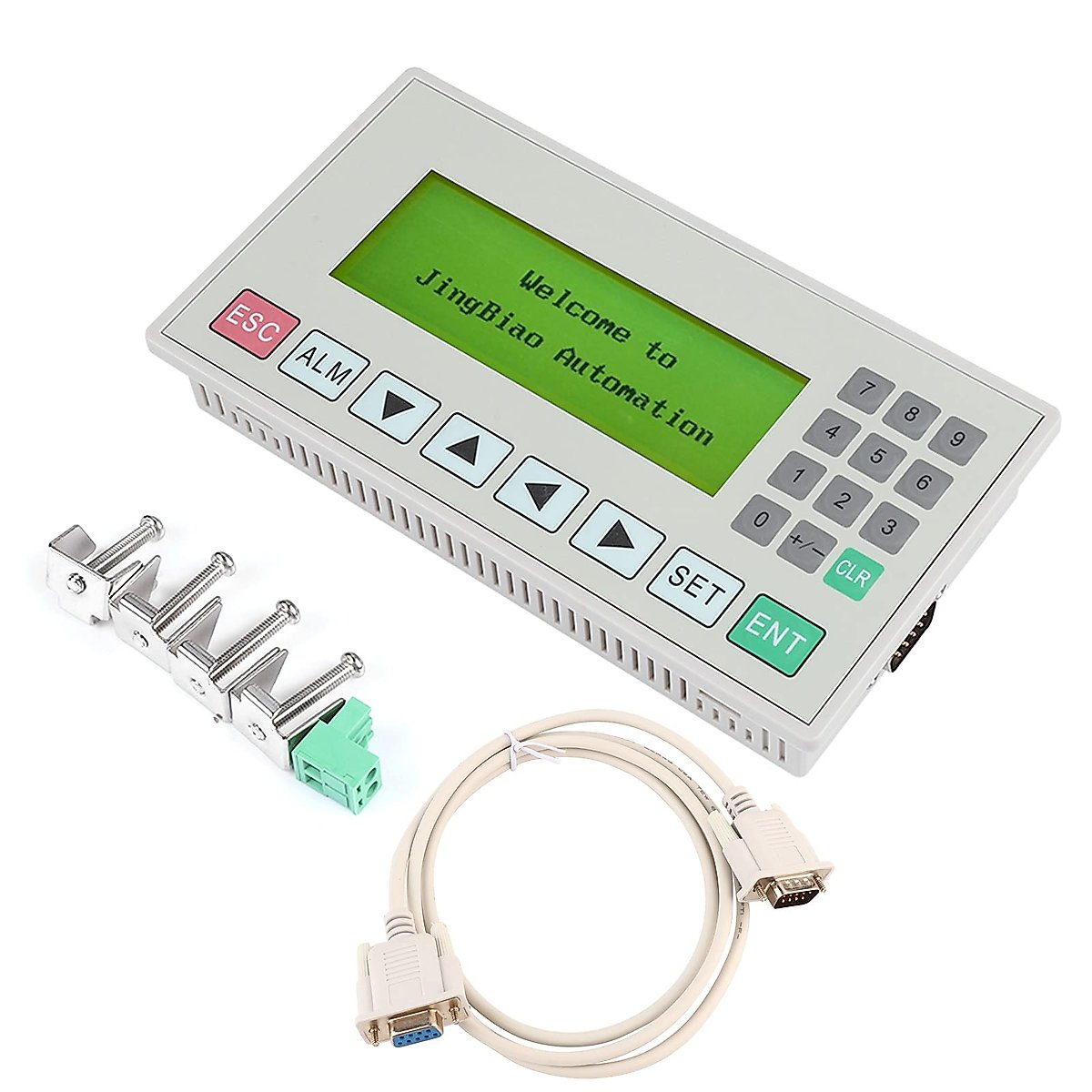 LCD Screen Text Display Module, OP320-A 3.7 inch Board Text Display HMI Support S485/RS232 Communication Port with Cable for PLC 192 x 64 Pixels