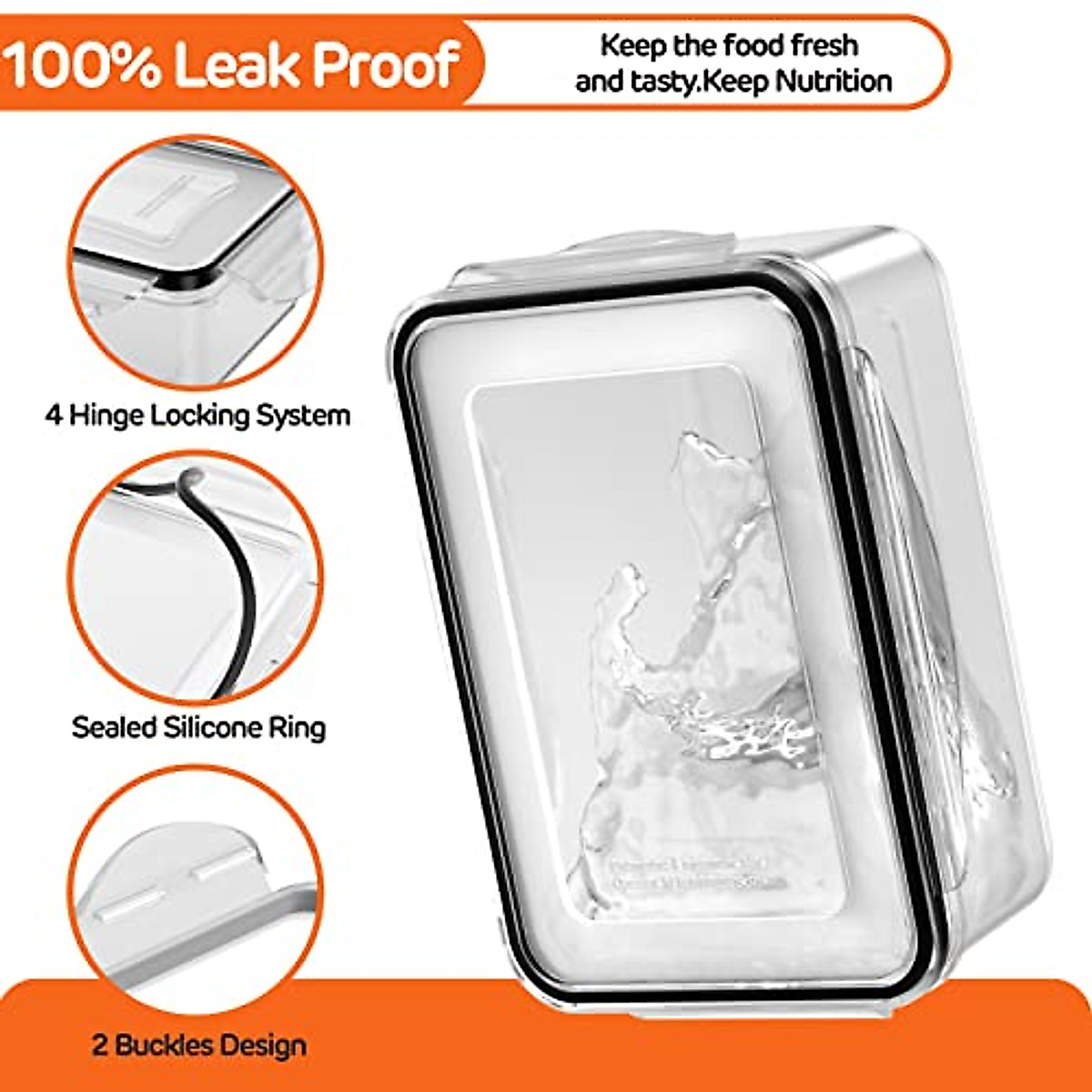 JSCARES 52 PCS Food Storage Container with Lid (26 Lids & 26 Containers) - Airtight Plastic Kitchen Organization Set Reusable Microwave/Freezer/Dishwasher Safe Meal Prep Container with Label & Pen