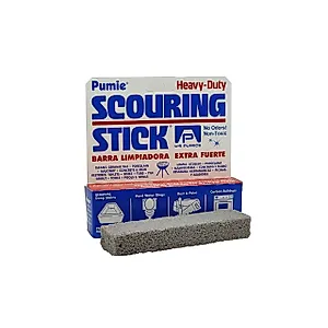 PUMIE Scouring Stick, Heavy Duty Extra Strong Pumice Cleaning Bar, Perfect Pumice Stone for Cleaning Tough Toilet Rings, Bathroom & Kitchen Stains - Scouring Stick on Toilet Bowls, Pool, Tiles(2 Pack)