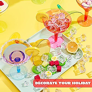 JOYIN 36 Packs Plastic Margarita Glasses Cups 12 oz Disposable Cinco De Mayo Fiesta Party Decoration for Fun Taco Party Supplies, Neon Cocktail Cups, Mexican Theme for Carnivals