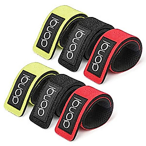 DONQL Fishing Belt Fishing Rod Ties Stretchy Rod Straps Fishing Rod Belt Holders for Casting Rods (3Colors,6Pcs) (3 Colors)