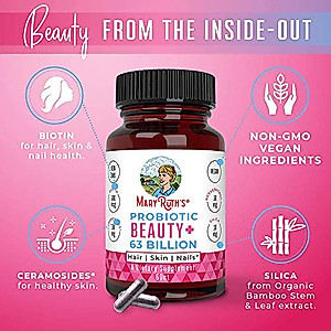Probiotic | Collagen | 1 Month Supply | Collagen Pills | Collagen & Probiotic Capsule for Hair, Skin, and Nails| Collagen Probiotic with Biotin for Adults | Vegan | Non-GMO | Gluten Free | 60 count