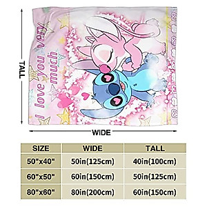 SOMNY Cartoon Blanket Air Conditioner Blanket Ultra-Soft Micro Fleece Blanket for Couch Bed Car Warm Plush Throw Blanket Suitable for All Season 50''X40'', Pink