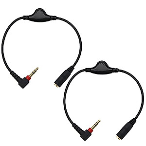 2PCS 3.5mm Male to Female Audio Extension Cables Headphone/Speaker Volume Control Cable for Computers MP3 MP4 Headphones Plug and Play 25cm Length