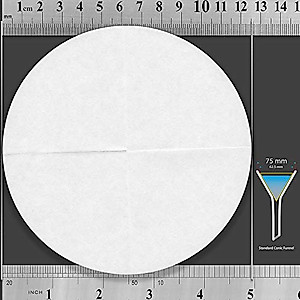 12.5 cm Quadrant-Folded Filter Paper, Pre-Folded disks, Qualitative Grade 1 - ZENPORE Medium Flow 125 mm (50 Discs)