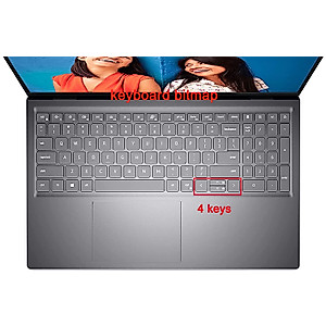 Keyboard Skin Compatible for 2022 2021 Dell Inspiron 15 5510 5515 5518 7510 3510 3511 3515, Inspiron 16 7610, Dell Vostro 15 3510 5510 5515, Latitude 3520 (Ombre Purple)