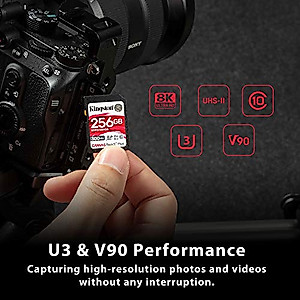 Kingston 128G SDXC Canvas React Plus 300MB/s Read UHS-II, C10, U3, V90 Memory-Card (MLPR2/128GB)