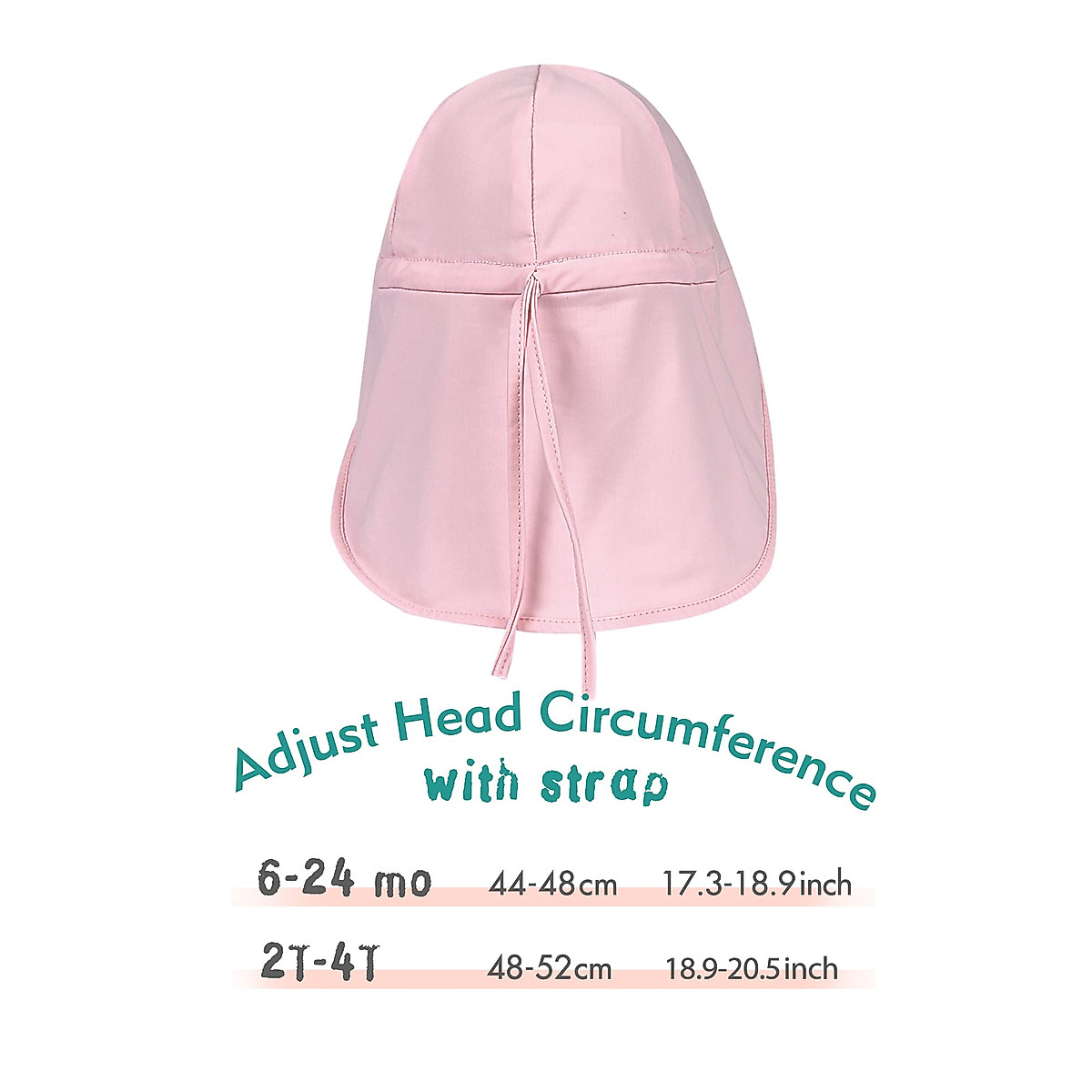 Camptrace Baby Swim Hat UPF 50+ UV Protection Sun Hat Baby Beach Hat for Baby Boys Girls Light Pink