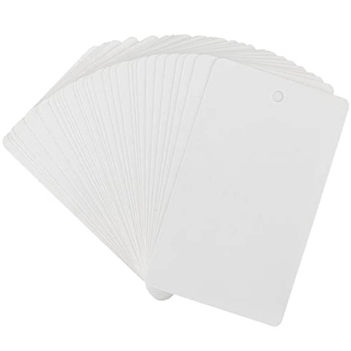 SINJEUN 3000 PCS 1.77 x 2.95 Inches White Merchandise Tag, Blank Paper Gift Tags, Hanging Garment Shipping Tags with Hole for Crafting