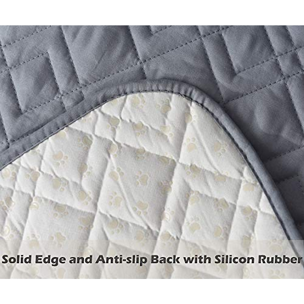 Ameritex Waterproof Nonslip Recliner Cover Stay in Place, Dog Chair Cover Furniture Protector, Ideal Recliner Slipcovers for Pets and Kids (23", Light Grey)