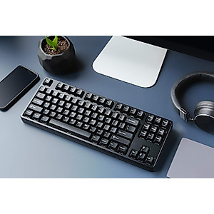 DROP GMK White-On-Black Custom Mechanical Keyboard Keycap Set - 146-keys, Doubleshot ABS Bow, Cherry Profile, for 60%, TKL, 1800 Layouts, etc.,