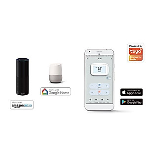 Lakepro-1 Programmable Thermostat for Home - Wi-Fi Enabled with Alexa Compatibility - Control Temperature and Remote Monitoring with Phone App (Requires a C Wire)