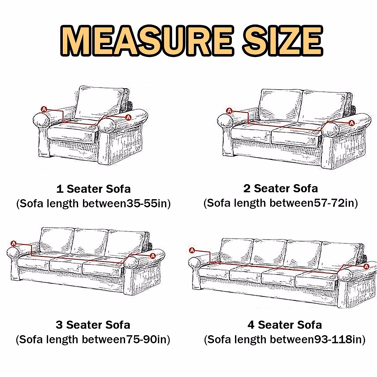 TongBF Stretch Fabric Sofa Cover Corner Cover for 1/2/3/4 Seater, Chair, Recliner, Sectional Sofa with Pillowcase As A Gift (Jacquard-Blue, 4 Seater)